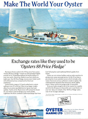 1988 Oyster Marine LTD 53 Lightwave 48 Boat Sailing Yacht vtg Print Ad ...