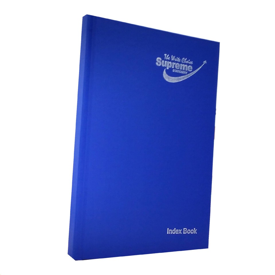 A4 Index Notebook Hard Cover Notebook Margin Ruled - A-Z Index Book 200 ...