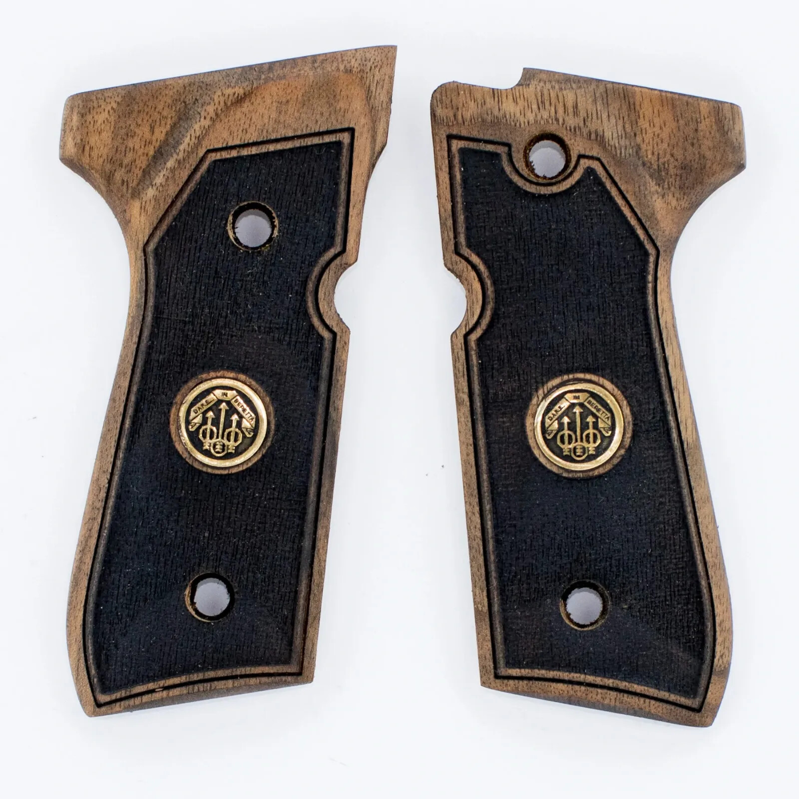 NEW Beretta 92F 92FS 96 98 M9 grips Laser Turkish Walnut Wood GOOD ...