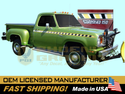 1978 Dodge D100 D150 Sno-Commander Power Wagon Snow Plow Truck Decal ...