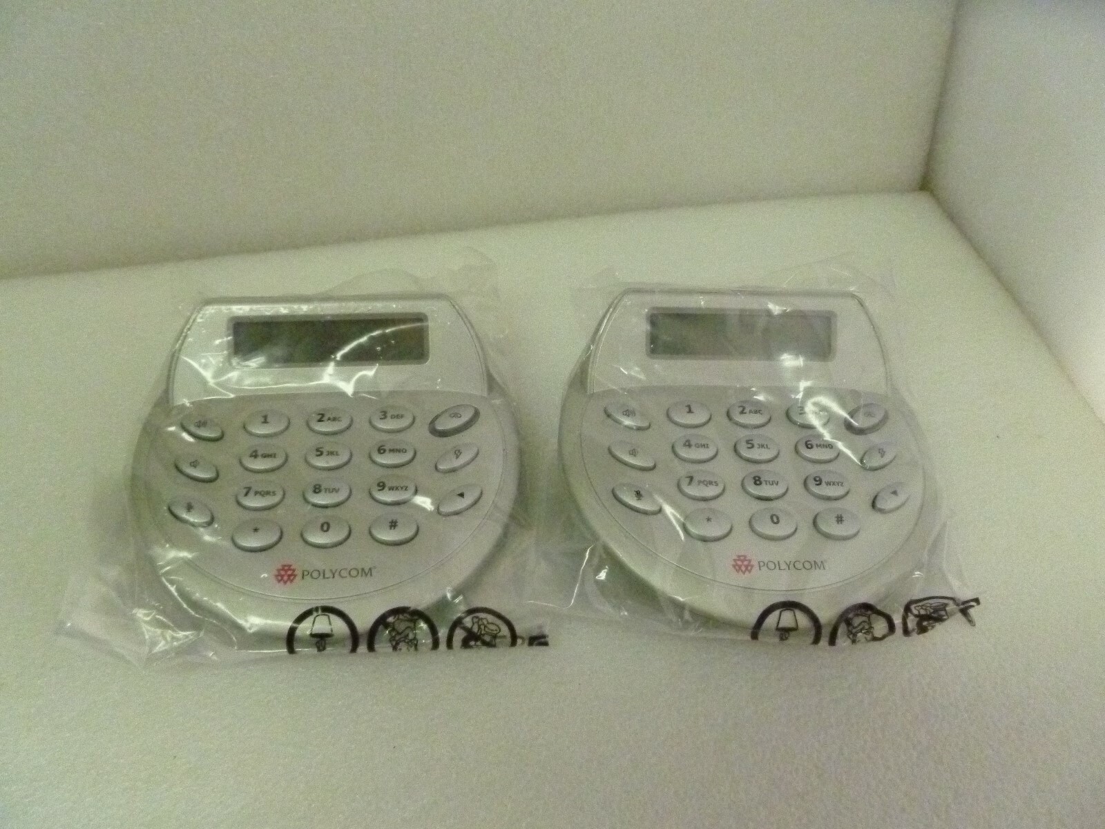 LOT OF 2 POLYCOM CX5000 CONFERENCE SATELLITE MICROPHONE EXTERNAL DIAL ...