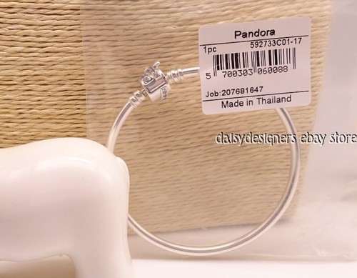 NEW Pandora Shooting Star Silver Bangle Bracelet 582734C01 17 6.7 ...