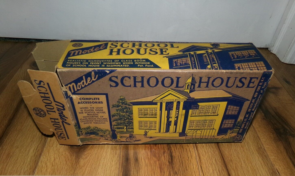 Vintage 1950s Louis Marx Marxville Plastic School House Model Toy ...