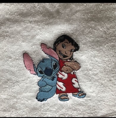 Face Cloth With Embroidered Lilo And Stitch Emblem | eBay UK