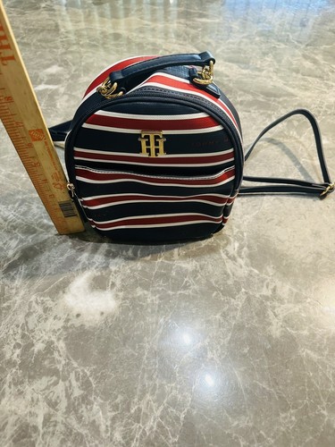 Tommy Hilfiger Classic Designer Signature Blue & Red Mini Backpack ...