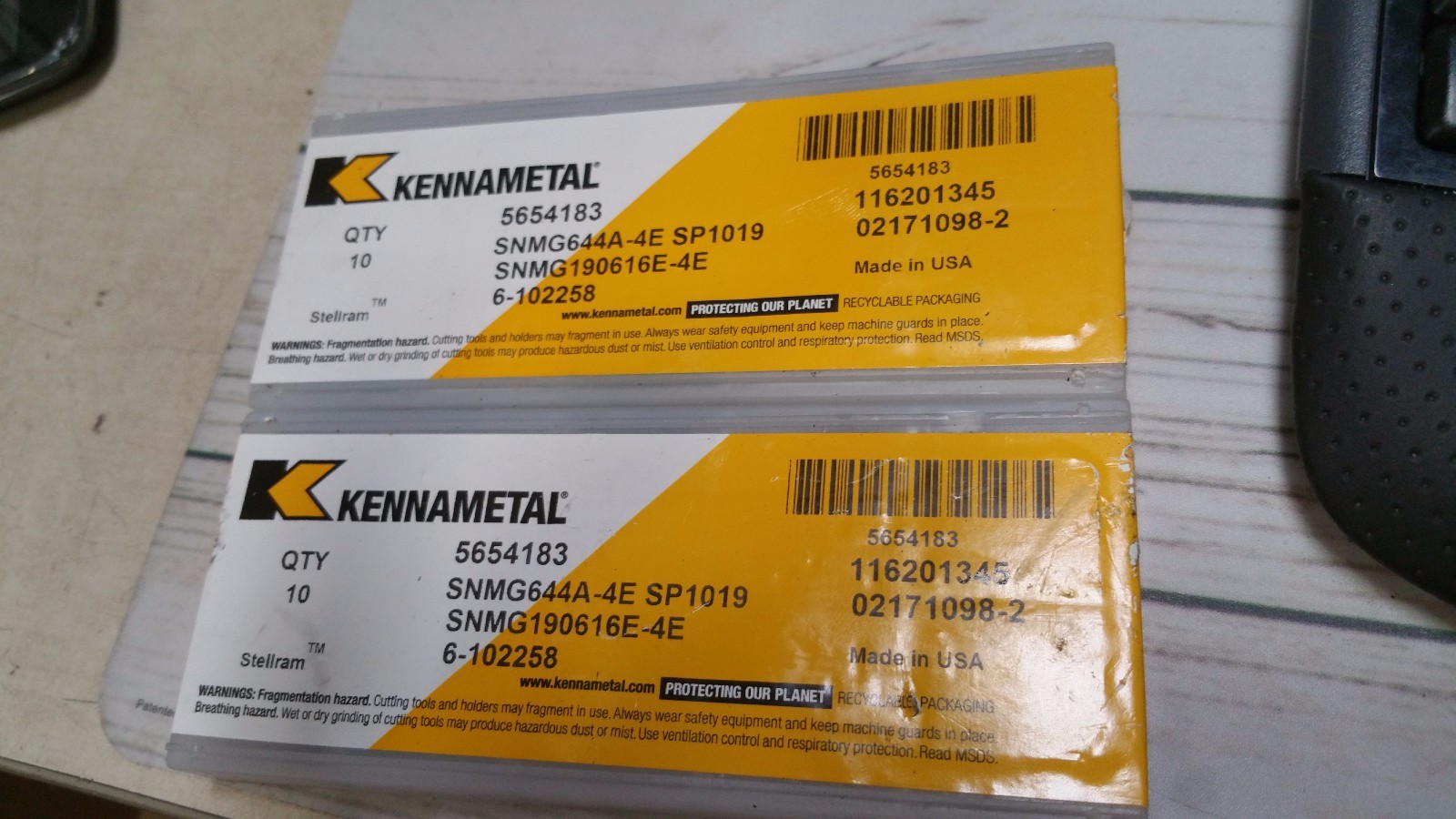 LOT OF 18 KENNAMETAL CARBIDE INSERTS SNMG 644 A 7E SP1019 SNMG190616E-4E | eBay
