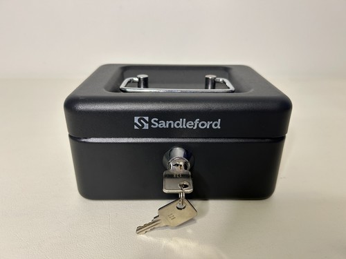Sandleford Metal Cash Box With Lock Small Metal Storage Box With 2 Keys ...
