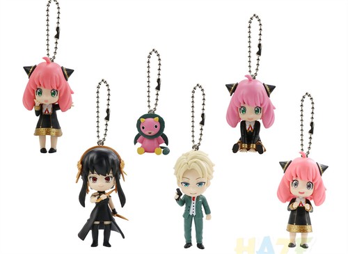 6pcs/set Anime SPY x FAMILY Anya Forger Cute Bead Chain Keychain No Box ...