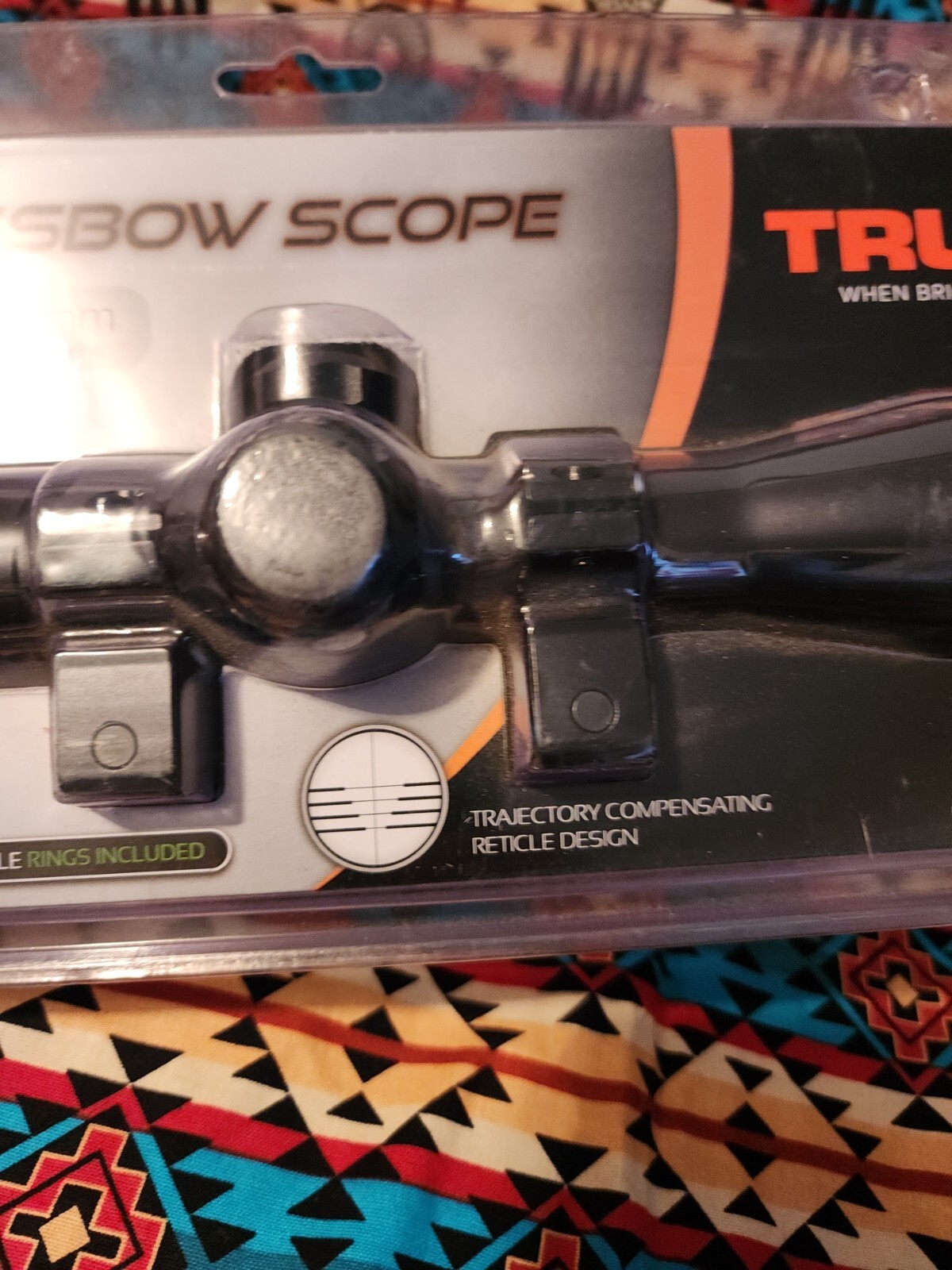 TRUGLO 4X32 MATTE CROSSBOW SCOPE WEAVER STYLE RINGS TRAJECTORY COMPEN ...