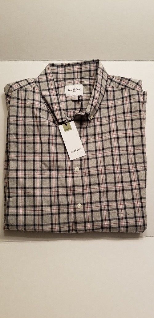 Goodfellow & Co Standard Fit Plaid Shirt Big & Tall Various Sizes 2XB ...