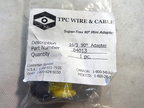 NEW TPC WIRE CABLE P/N 84013 SUPER TREX 90° ADAPTER | eBay