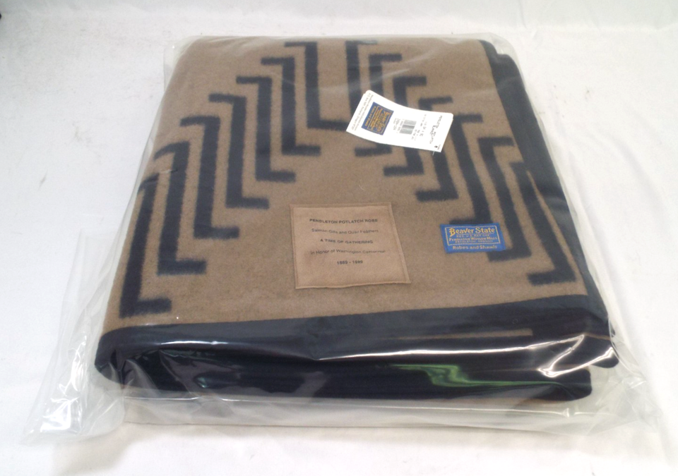Pendleton Beaver State Potlatch Wool Blanket 64" x 80" New In Box Tags ...