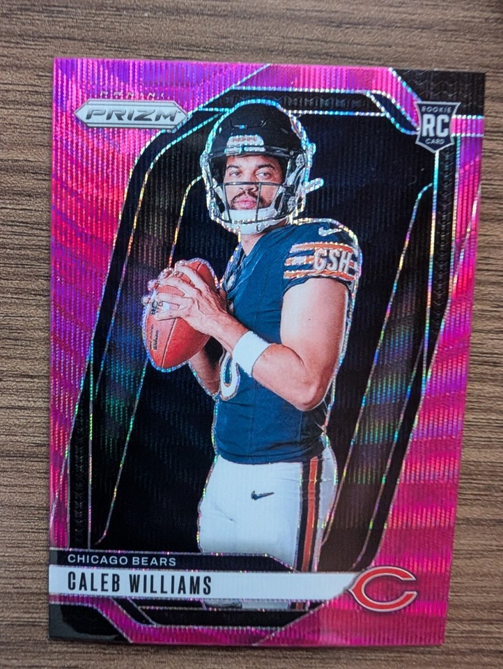 Caleb Williams 2024 Panini Prizm Rookie Pink Wave#301 RC - Image ...