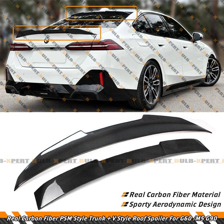 For 2024-2026 BMW G60 G90 i5 PSM Carbon Fiber Highkick Trunk + Roof ...