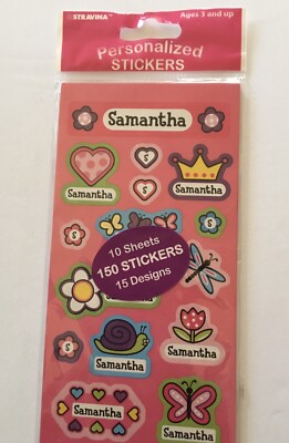 Personalized Samantha Stickers (150 stickers/15 designs) Factory ...
