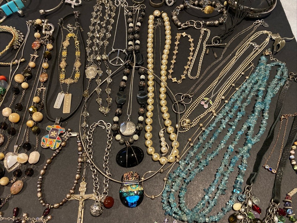 Sterling Silver 925 Jewelry Lot with Stones Wear or Scrap 694g | eBay