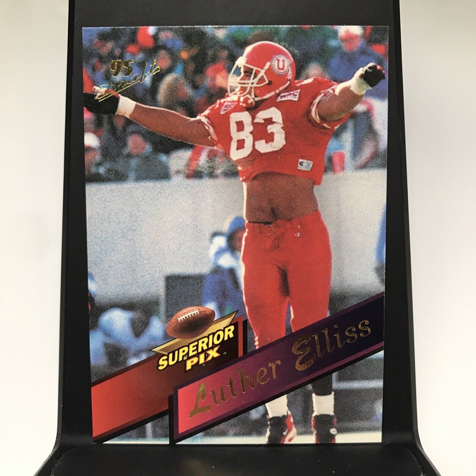1995 Superior Pix Luther Elliss #33 Rookie RC Utah Utes / Detroit Lions ...