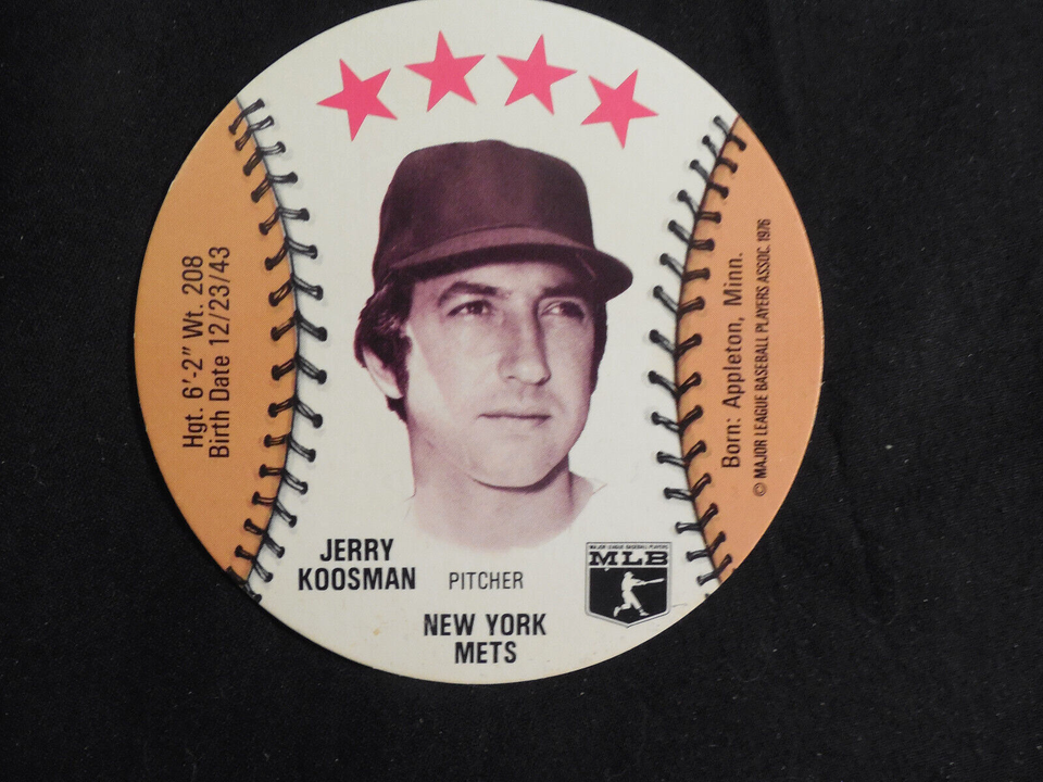 1976 MSA RARE var Red Barn Restaurant card Jerry Koosman New York Mets ...