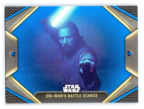 OBI-WAN Battle Stance #89 Blue Parallel 2023 TOPPS STAR WARS OBI-WAN ...