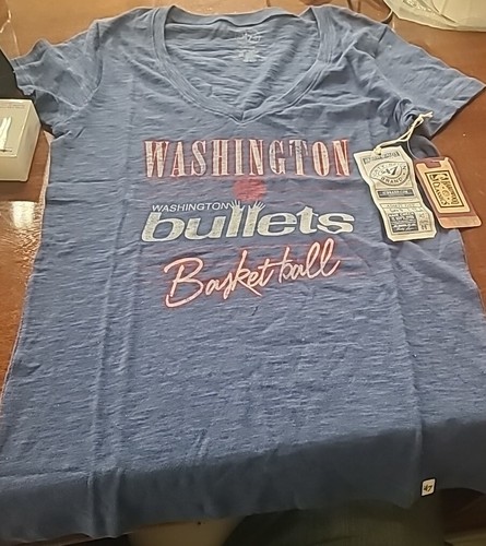 '47 Washington Bullets Women's V Neck Tee (L) | eBay