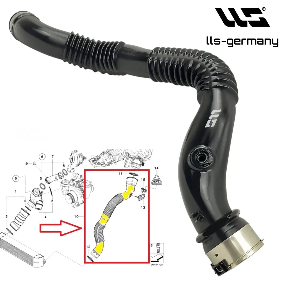 Turbo Hose Charge Air Hose For BMW 1 Series E82 Coupe 118D 120D 123D ...