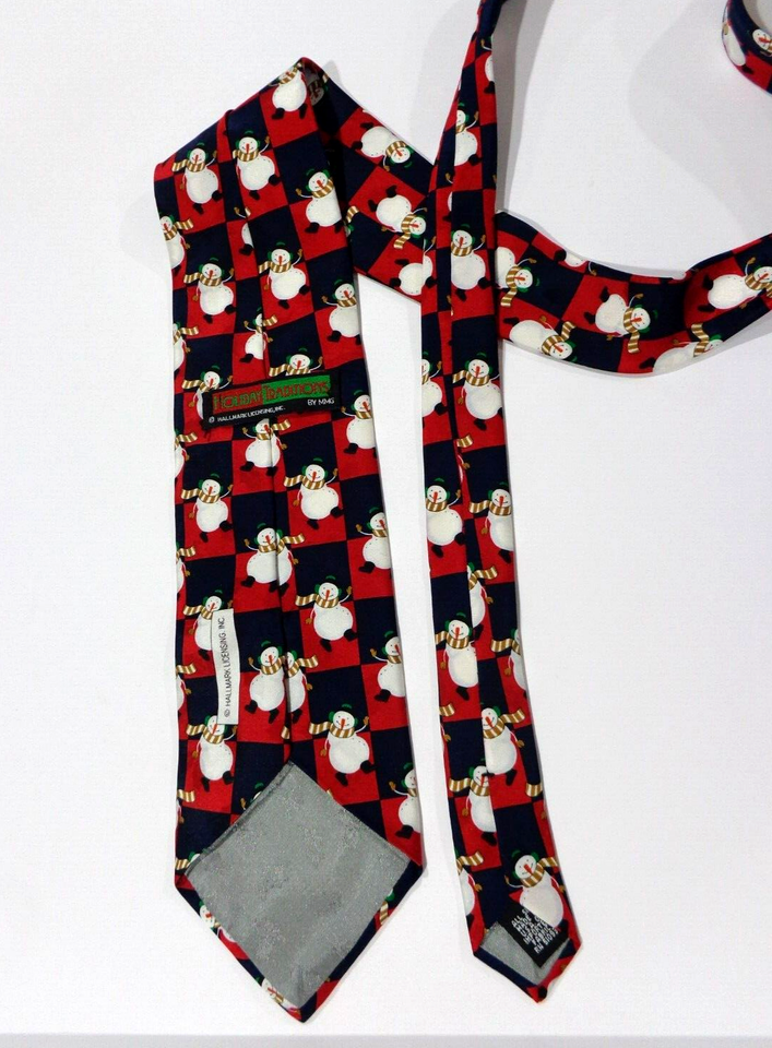 Holiday Traditions Hallmark Men's All Silk Necktie Snowman Holiday ...
