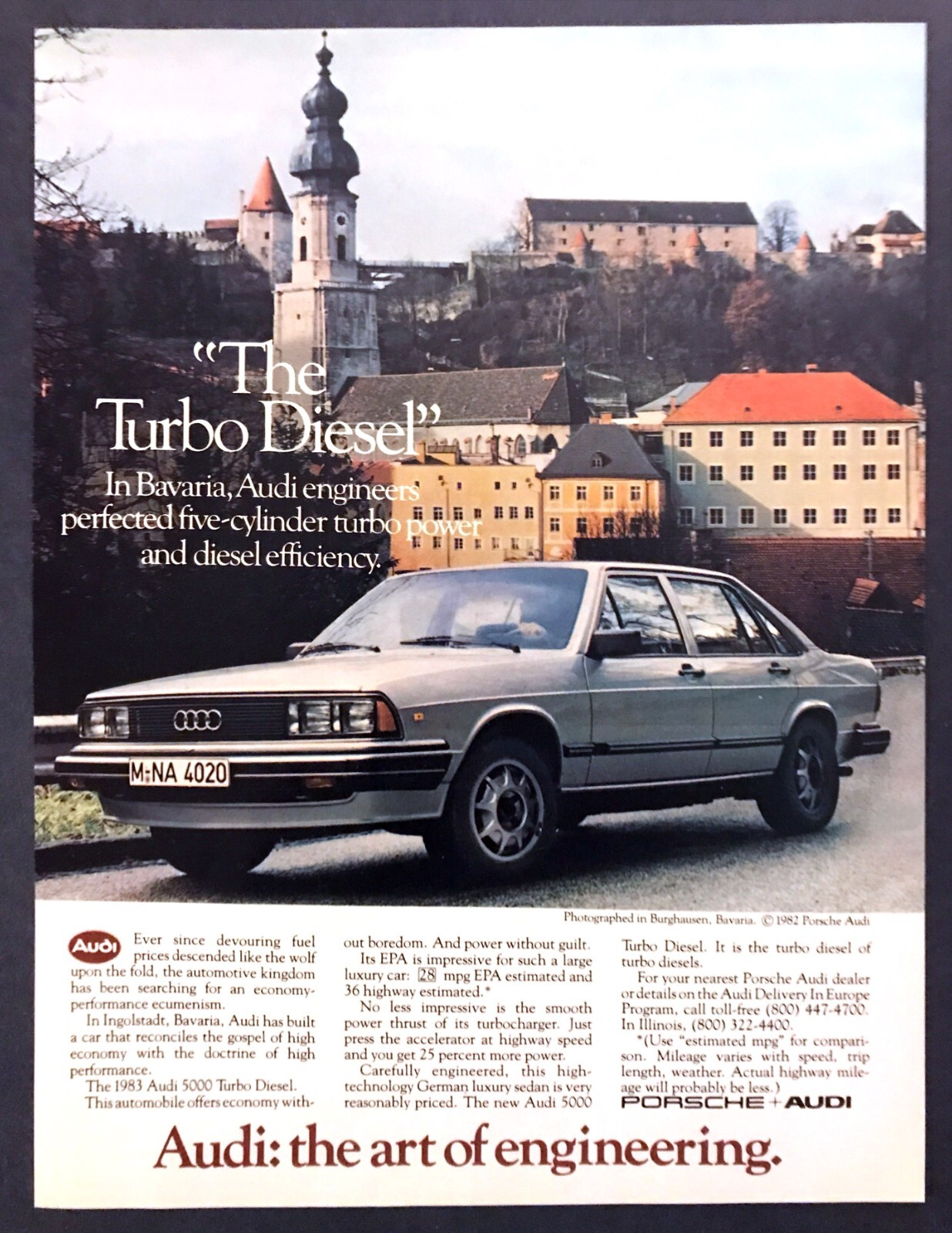 1983 Audi 5000 Turbo Diesel Sedan photo "The Art of Engineering" promo ...
