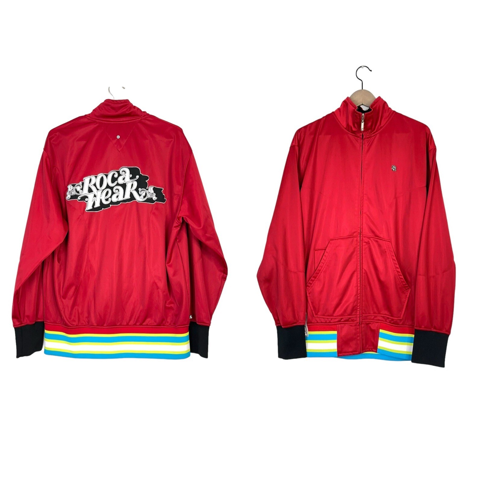 Vintage Rocawear Red Hip Hop Track Varsity Jacket Jay… - Gem