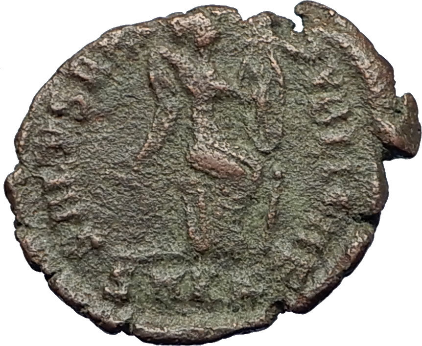 EUDOXIA Arcadius Wife 401AD Authentic Ancient Roman Coin VICTORY CHI ...