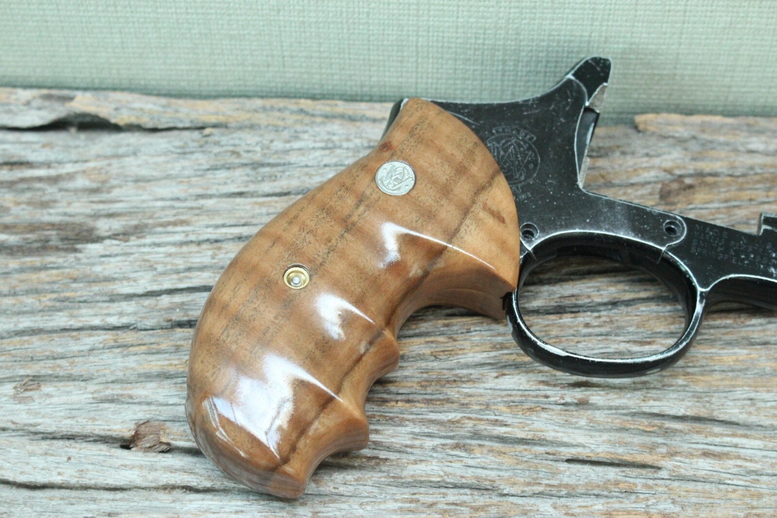 S&W COMBAT GRIPS FOR K, L FRAME MODEL 66, 686 ROUND BUTT KAI WOOD NICE ...