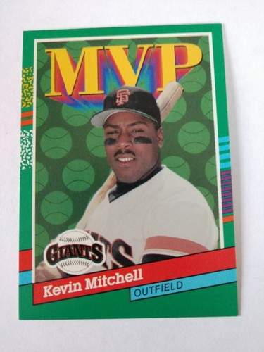 1991 Donruss San Francisco Giants Baseball Card #407 Kevin Mitchell MVP ...