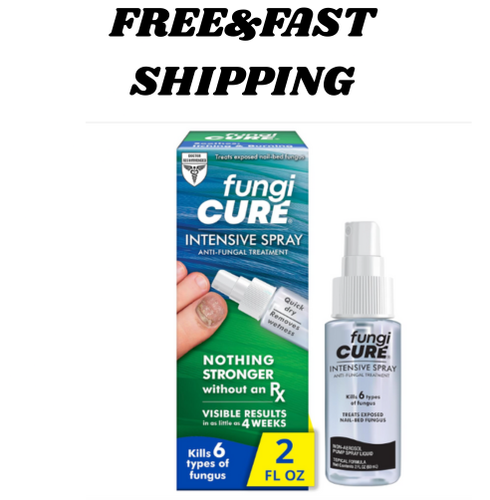 Fungicure Intensive Anti Fungal Treatment Liquid Spray 2 Fl Oz For Toes ...