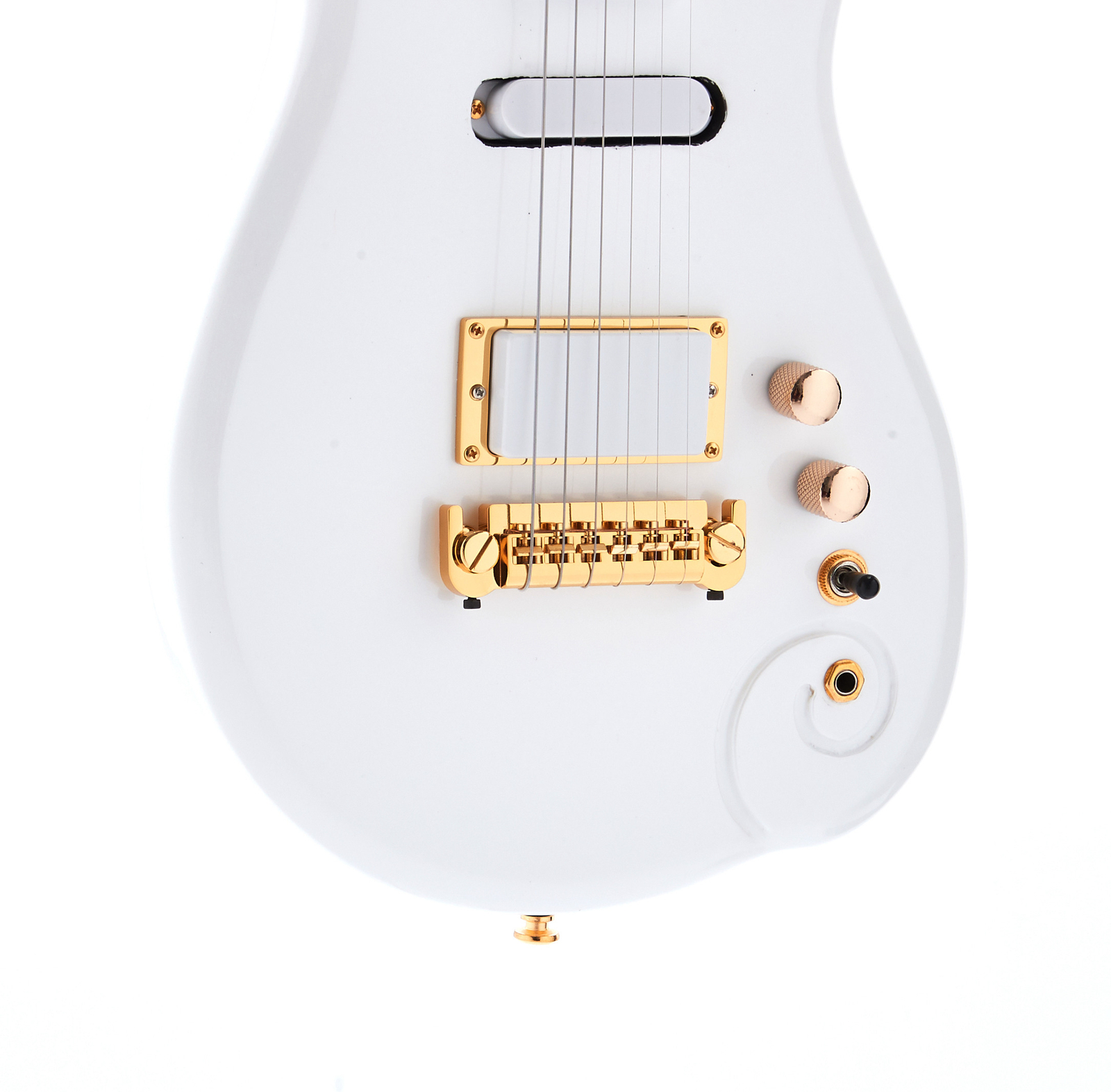 White Prince Electric Guitar CNC Made Body Gold Hardware Special Style ...