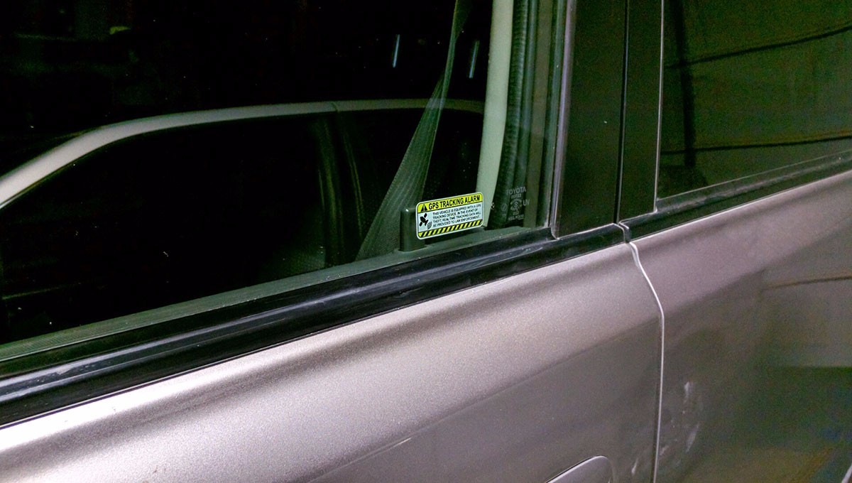 GPS anti-theft sticker for inside of window for car, boat etc. | eBay