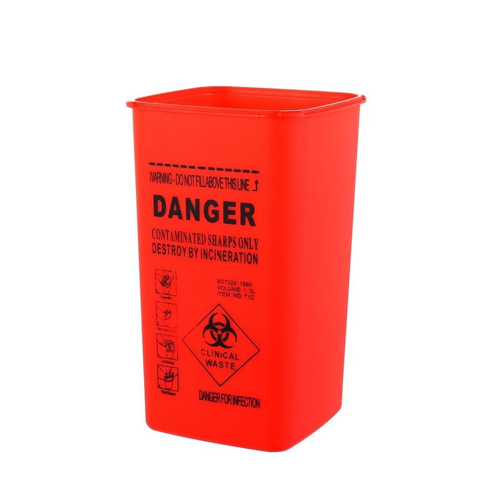 3 PCS New Gadget Medical Tool Needles Bin Waste Box Sharps Container ...