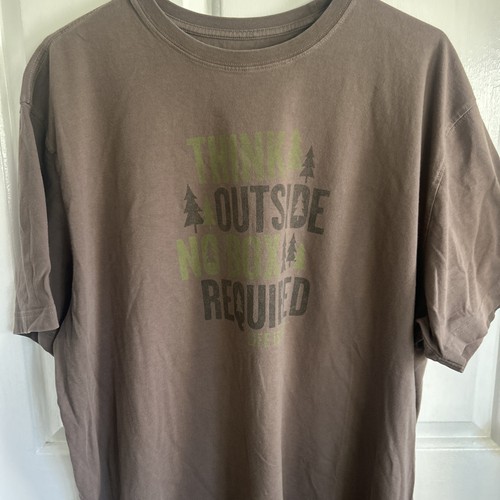 Life Is Good T-Shirt Think Outside No Box Required XL Brown | eBay