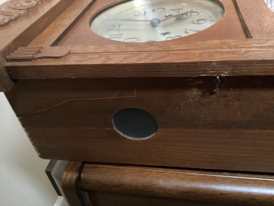 Antique German Mauthe Wall Clock With Key & Pendulum, Needs Service | eBay