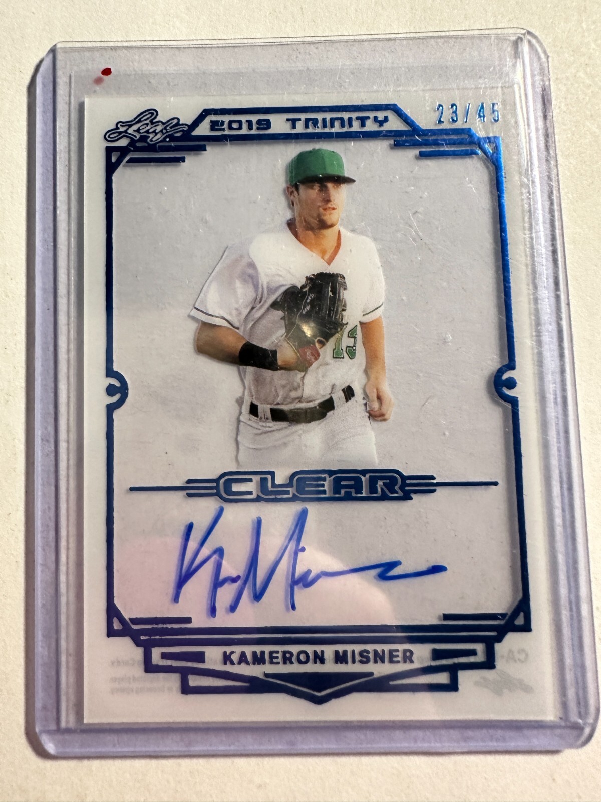 K78,250 - 2019 Leaf Trinity Clear Auto Platinum #CAKM1 Kameron Misner ...