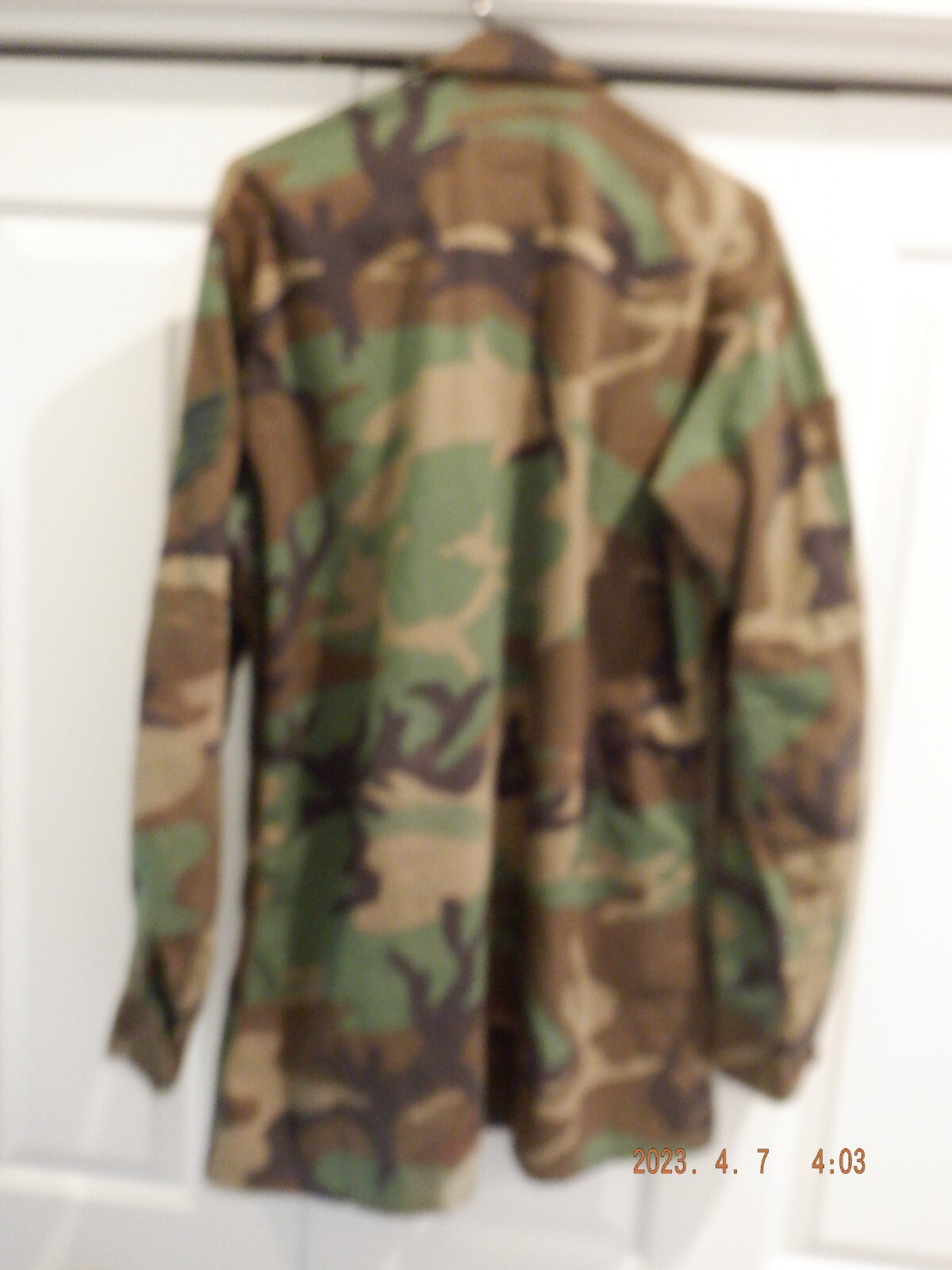 US ARMY Coat Woodland Camo Combat w/ Patches 173D F… - Gem