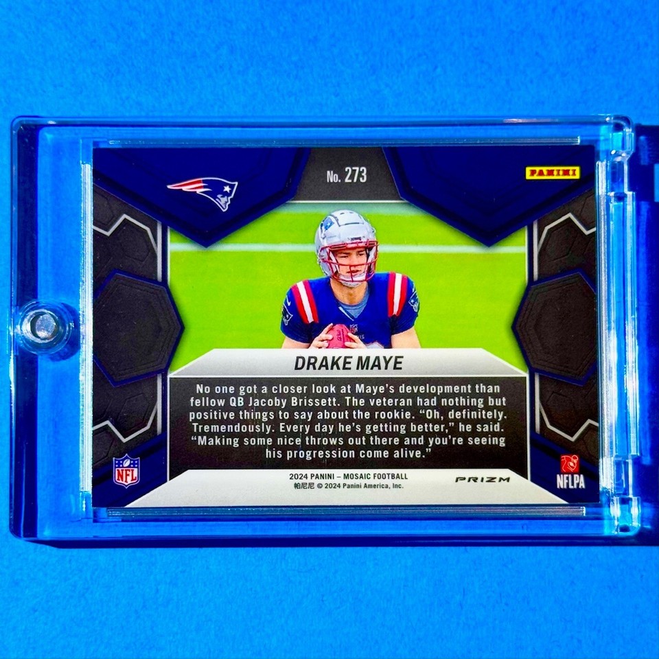 Drake Maye RARE GOLD REFRACTOR ROOKIE SP PANINI MOSAIC PRIZM NFL DEBUT ...