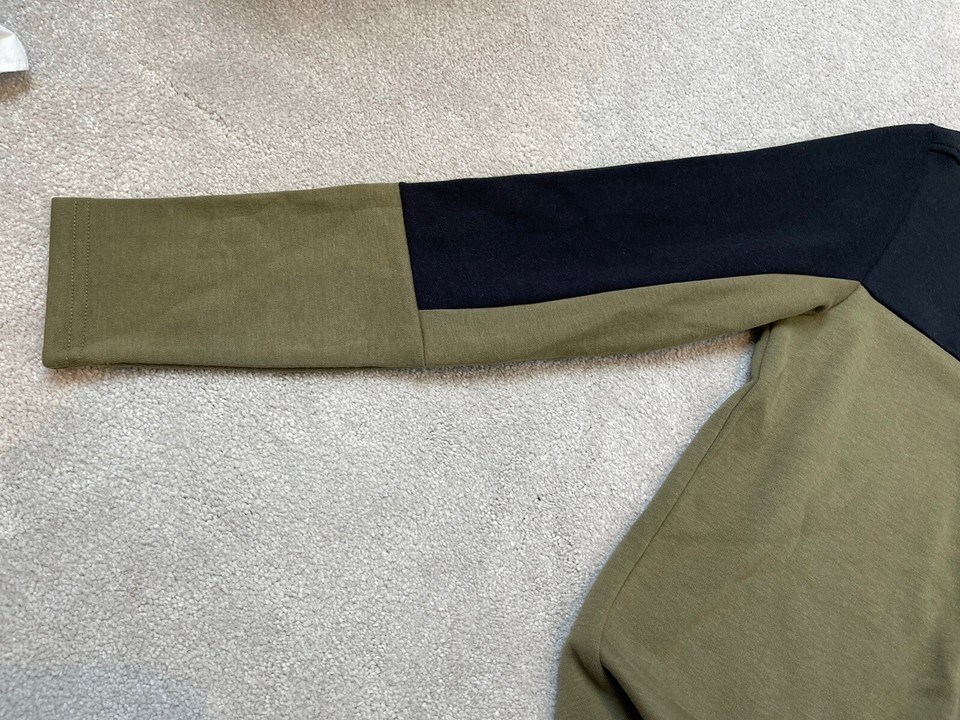 The North Face - Boys Green / Black B Slacker Crew Neck Sweater (Large ...