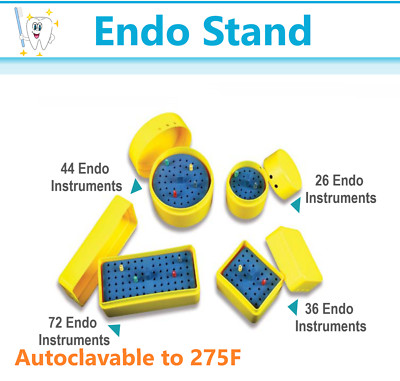 Dental Endo Stand Holds up to 72 Instruments, Autoclavable to 275F ...