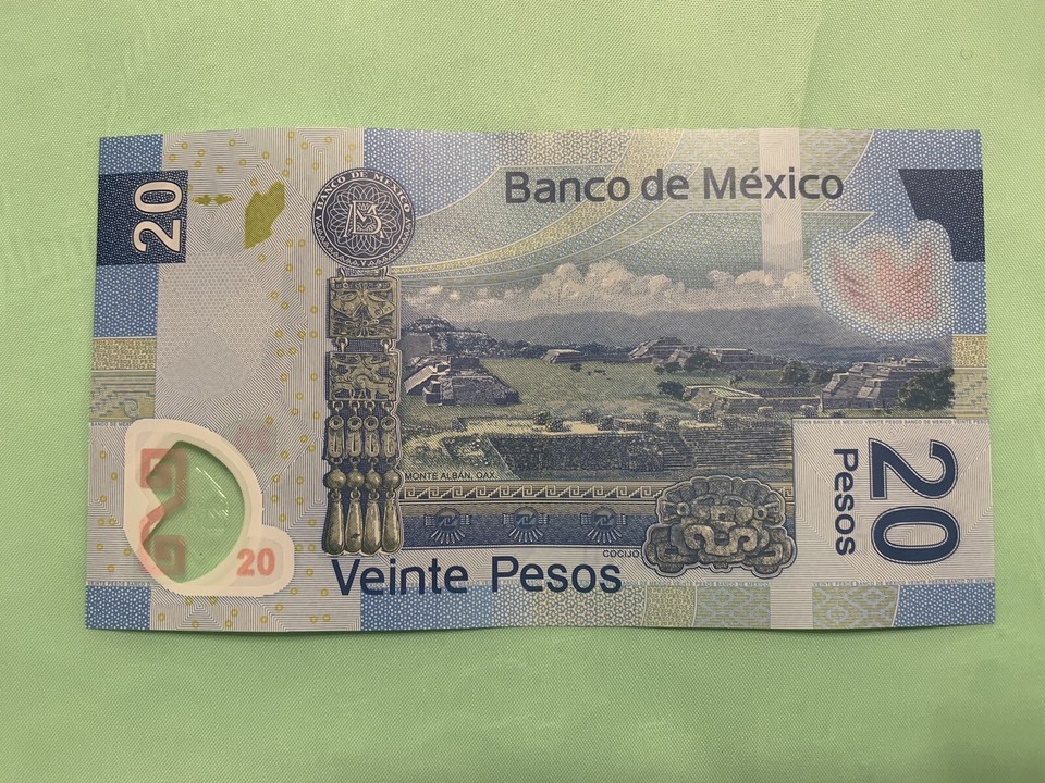 Mexico 20 Peso Mexican Currency Note Veinte Pesos Banknote Benito ...