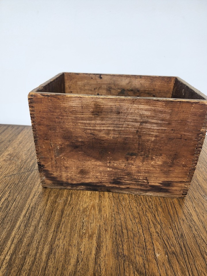 Antique E.R. DURKEE & CO'S pepper Dovetail General Store Wooden Box New ...