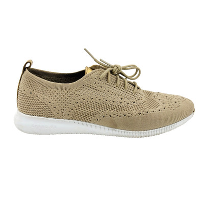 Womens 8.5 M Cole Haan 2.ZeroGrand Beige Wingtip Oxfords Dress Shoes ...