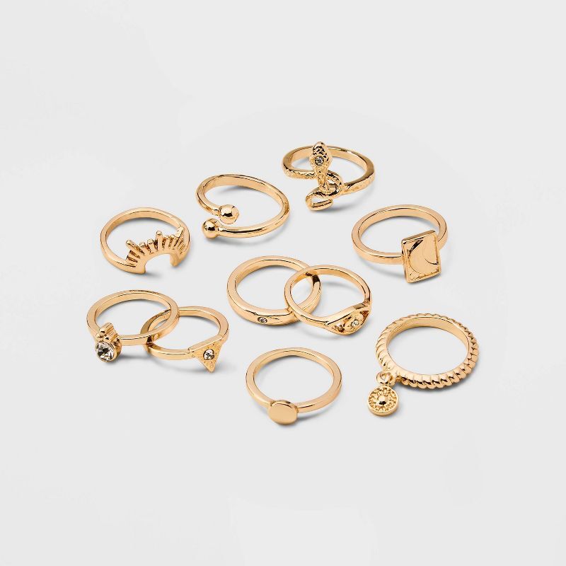 Gold and Silver Wild Fable Ring Set 10pc. Multiple Styles. Choose your ...