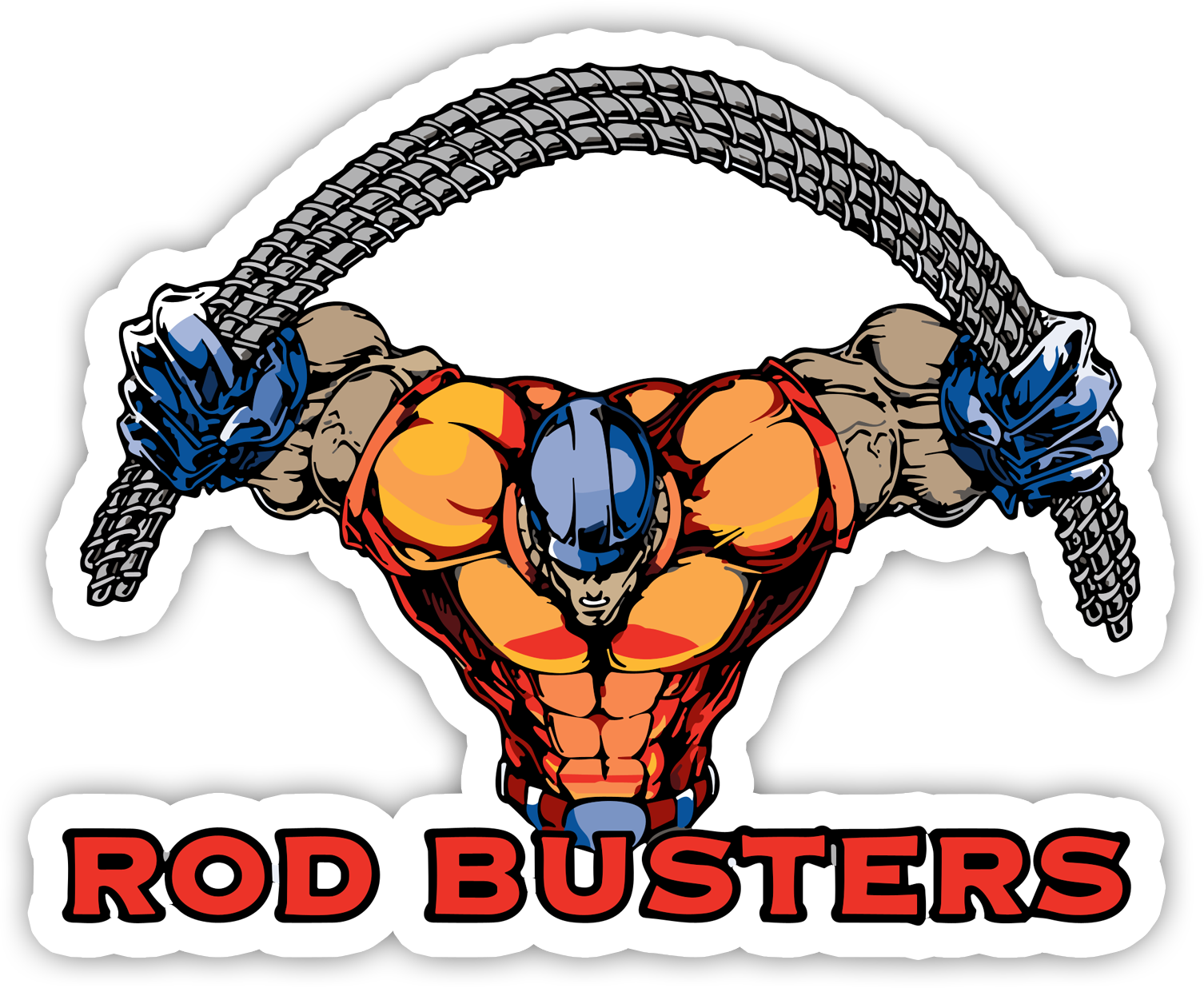 Rodbuster Rebar Bending Sticker 3.5 in Toolbox decal waterproof vinyl ...