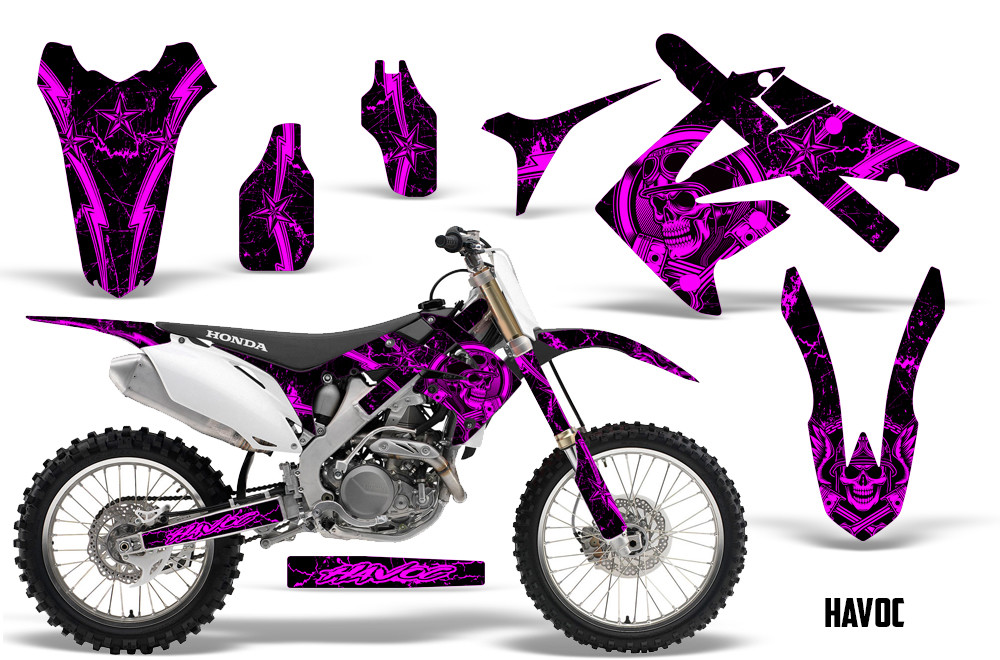 Honda CRF 450R Dirt Bike Graphic Sticker Kit Decal Wrap MX 2009-2012 ...