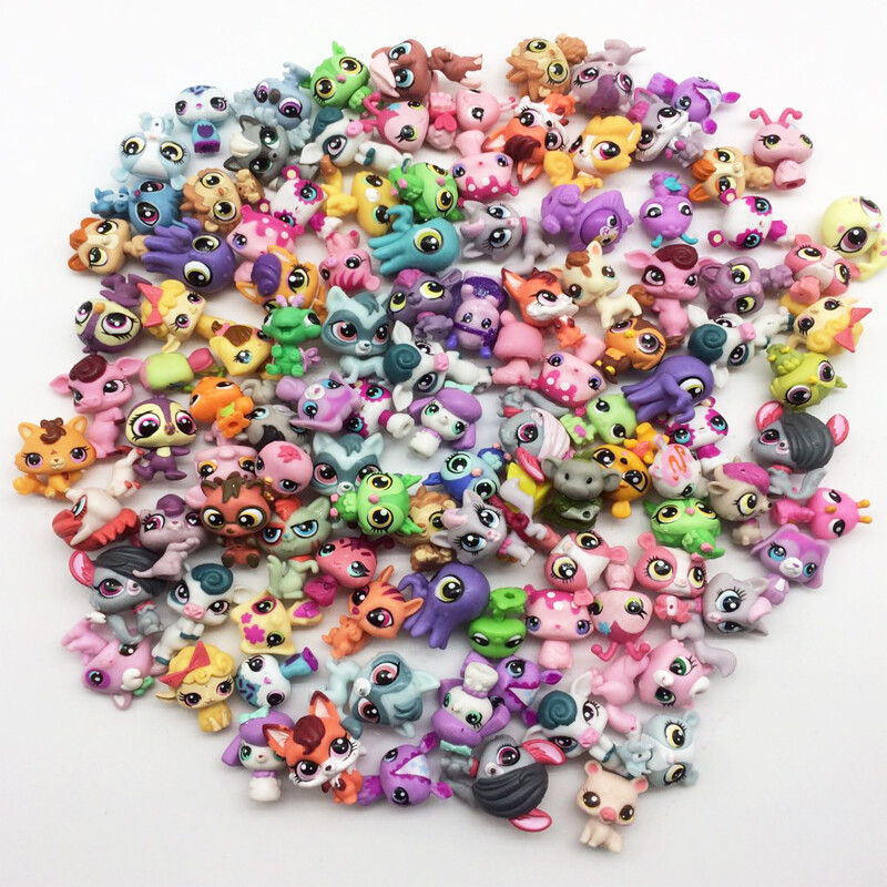 Random Lot 10X 1" Original Littlest Pet Shop Mini LPS Cute Animals ...