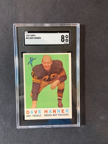 Read description--1959 Topps Football #64 Dave Hanner graded 8 | eBay